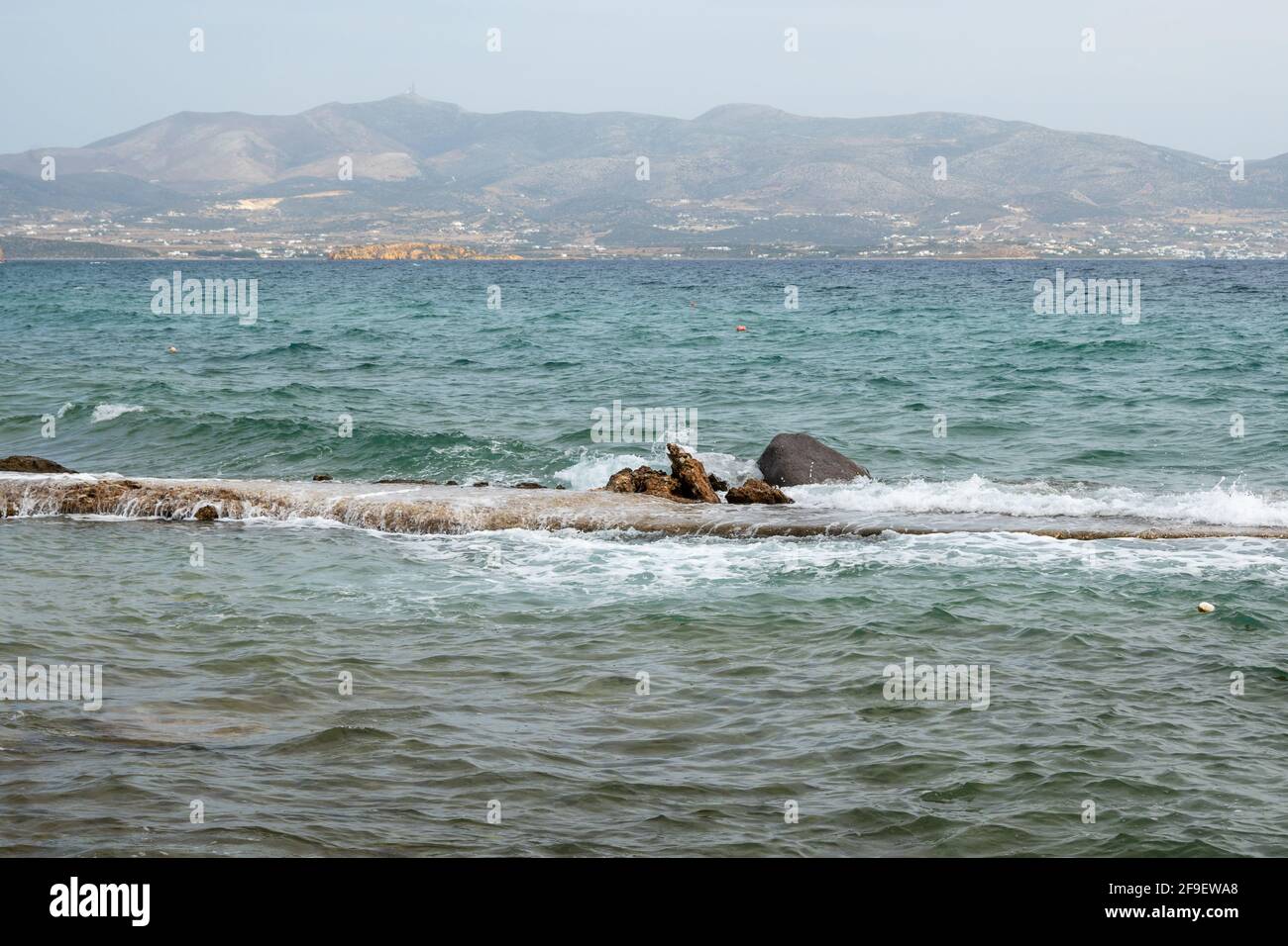 Azure waters of Soros beach on Antiparos Island. Cyclades, Greece Stock ...