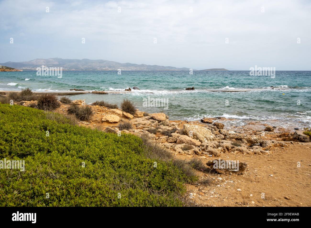 Soros beach on Antiparos Island. A wonderful beach with azure waters ...
