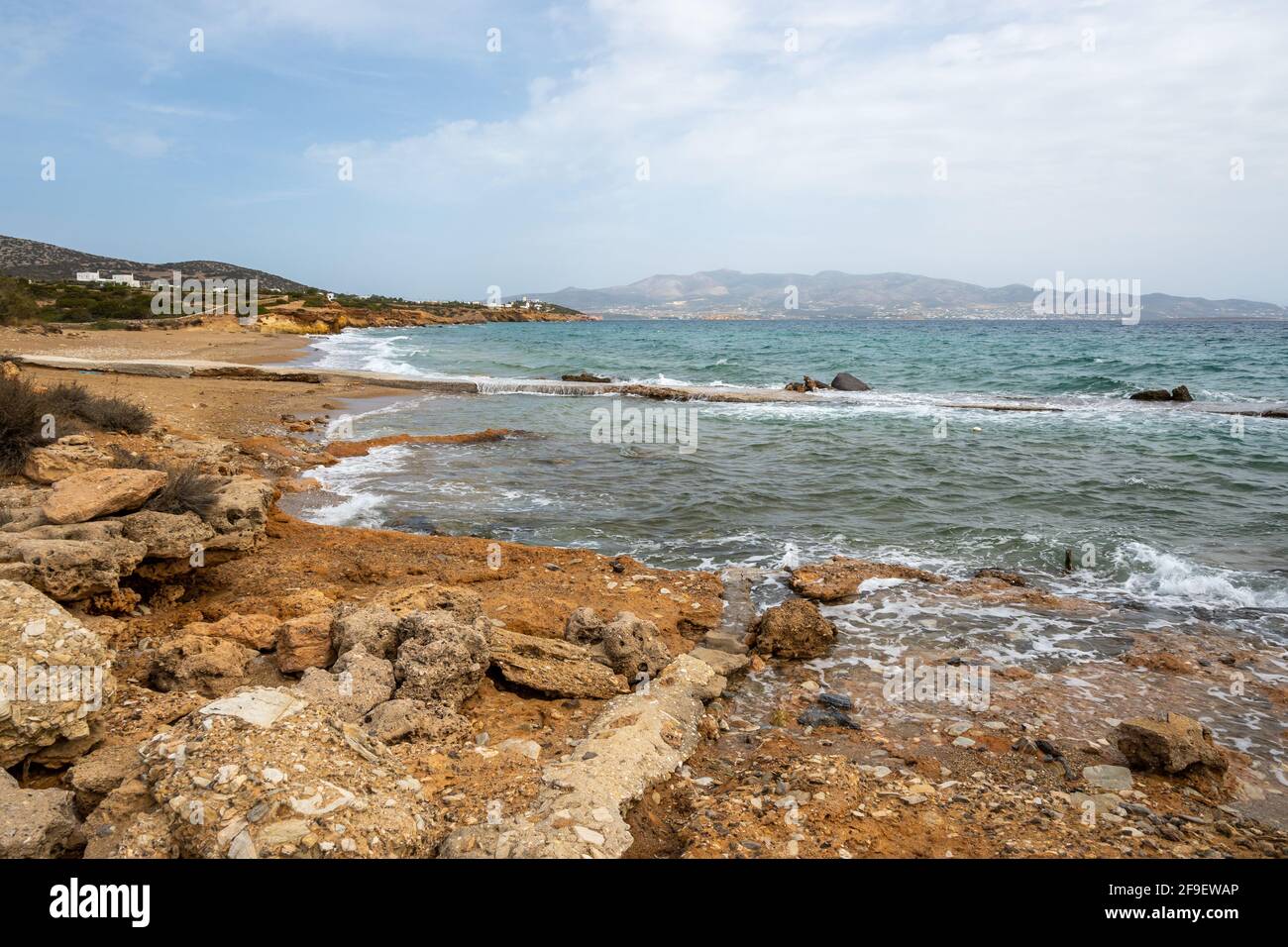 Soros beach on Antiparos Island. A wonderful beach with azure waters ...