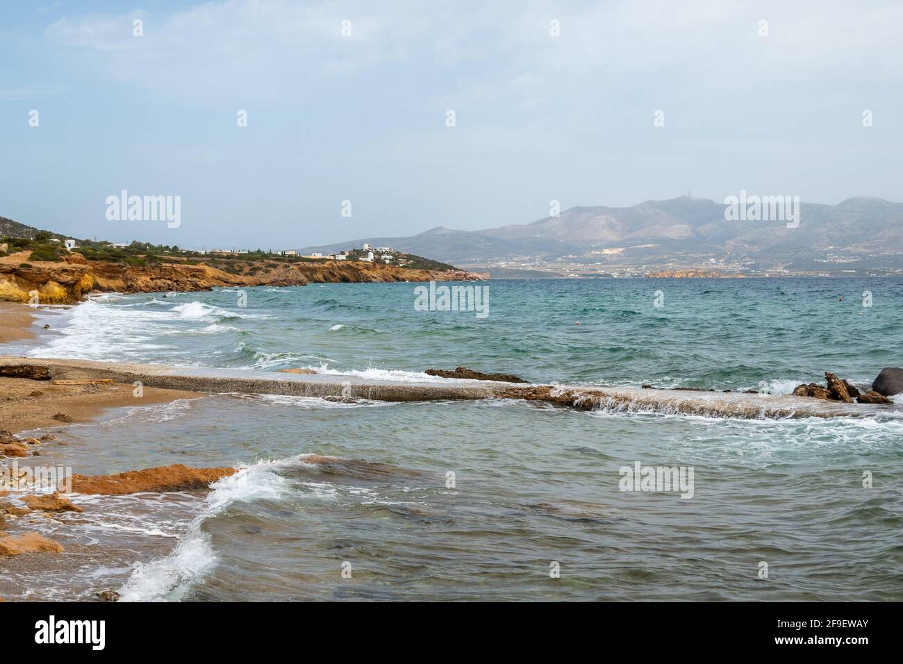 Soros beach on Antiparos Island. A wonderful beach with azure waters ...