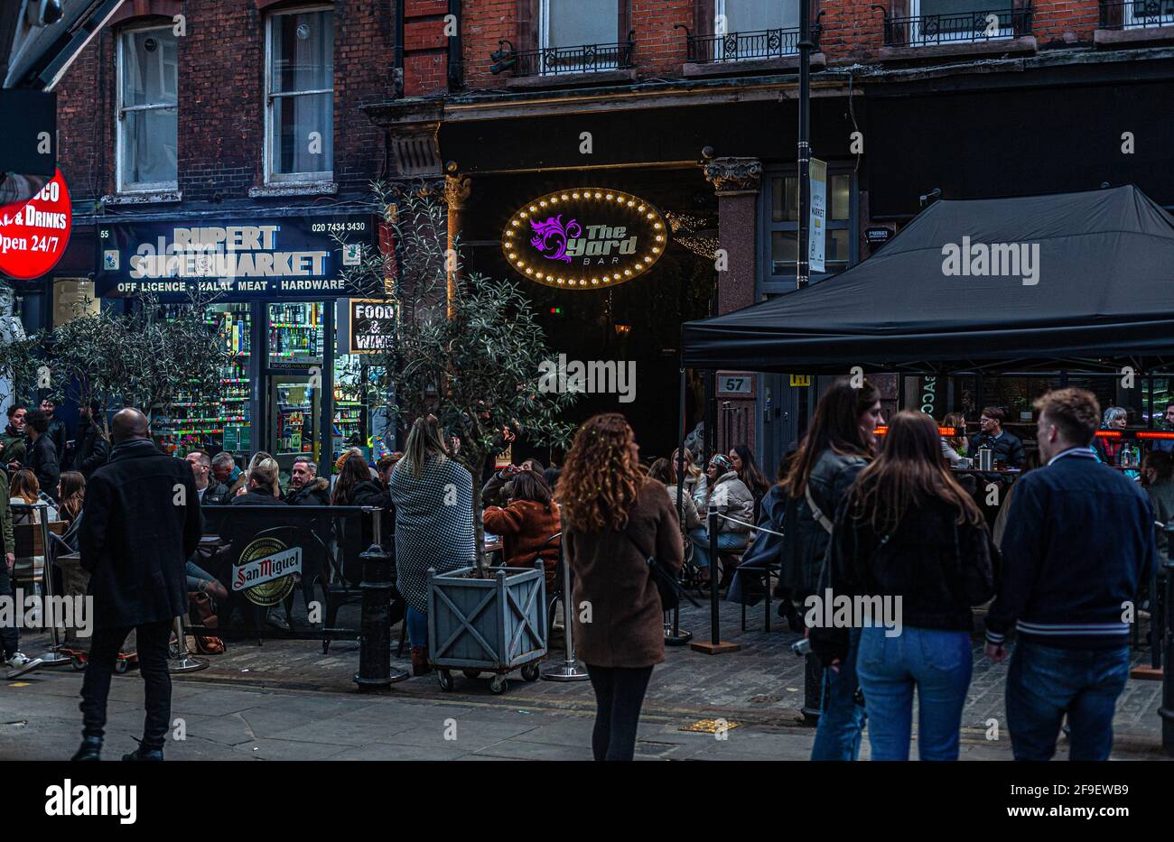Easing lockdown in Soho, London, England, UK Stock Photo - Alamy