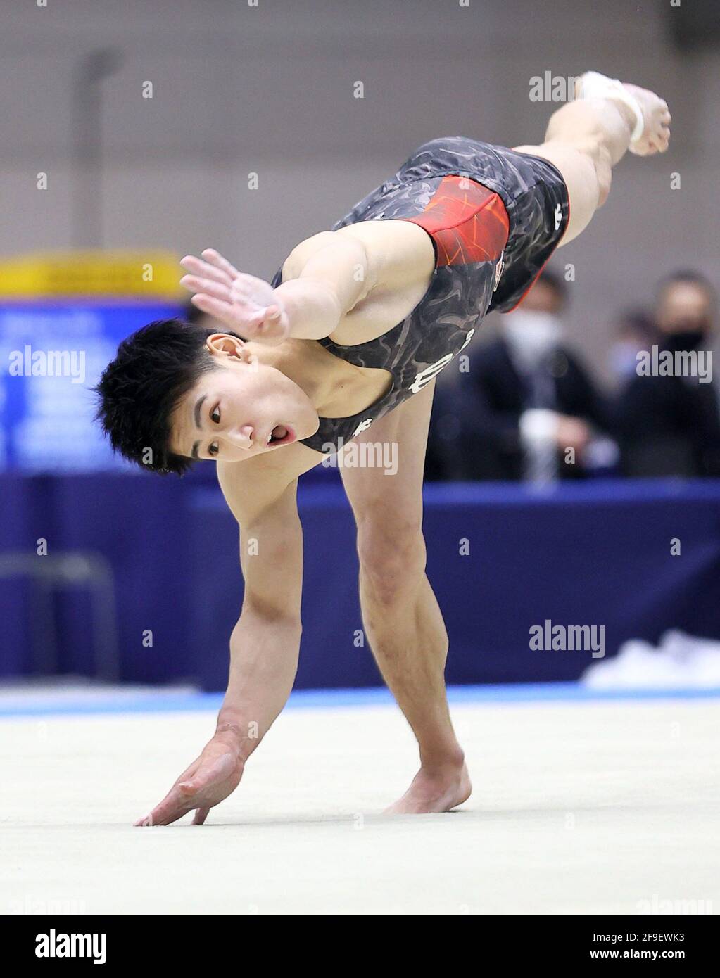 Daiki Hashimoto performs his floor exercise en route to winning his ...