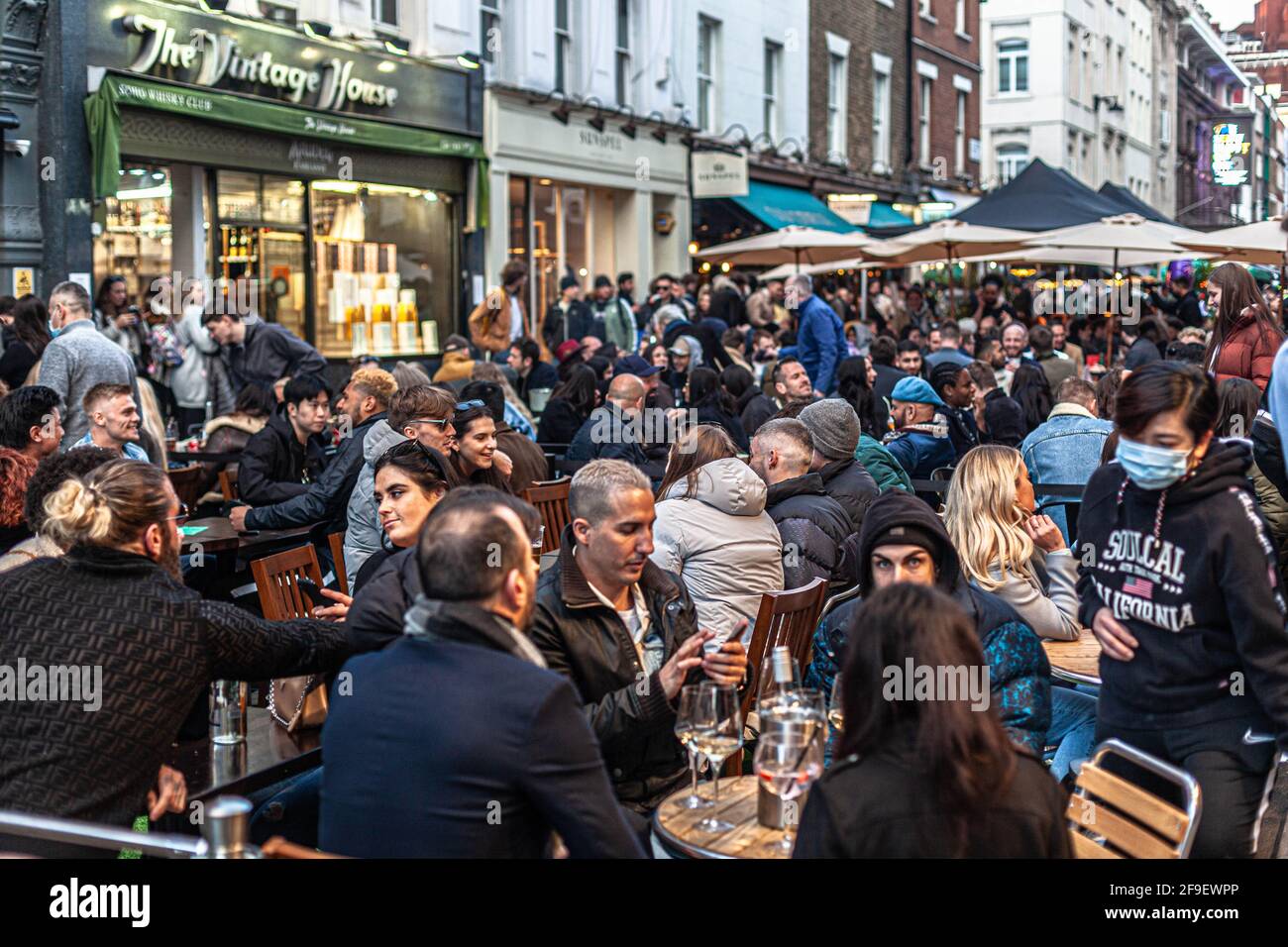 Easing lockdown in Soho, London, England, UK Stock Photo - Alamy