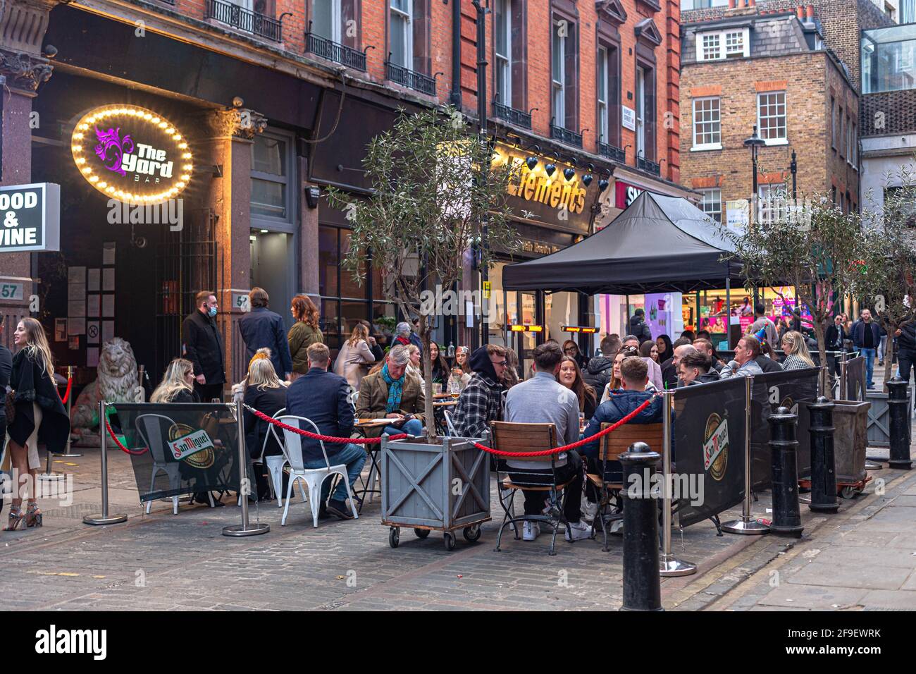 Easing lockdown in Soho, London, England, UK Stock Photo - Alamy