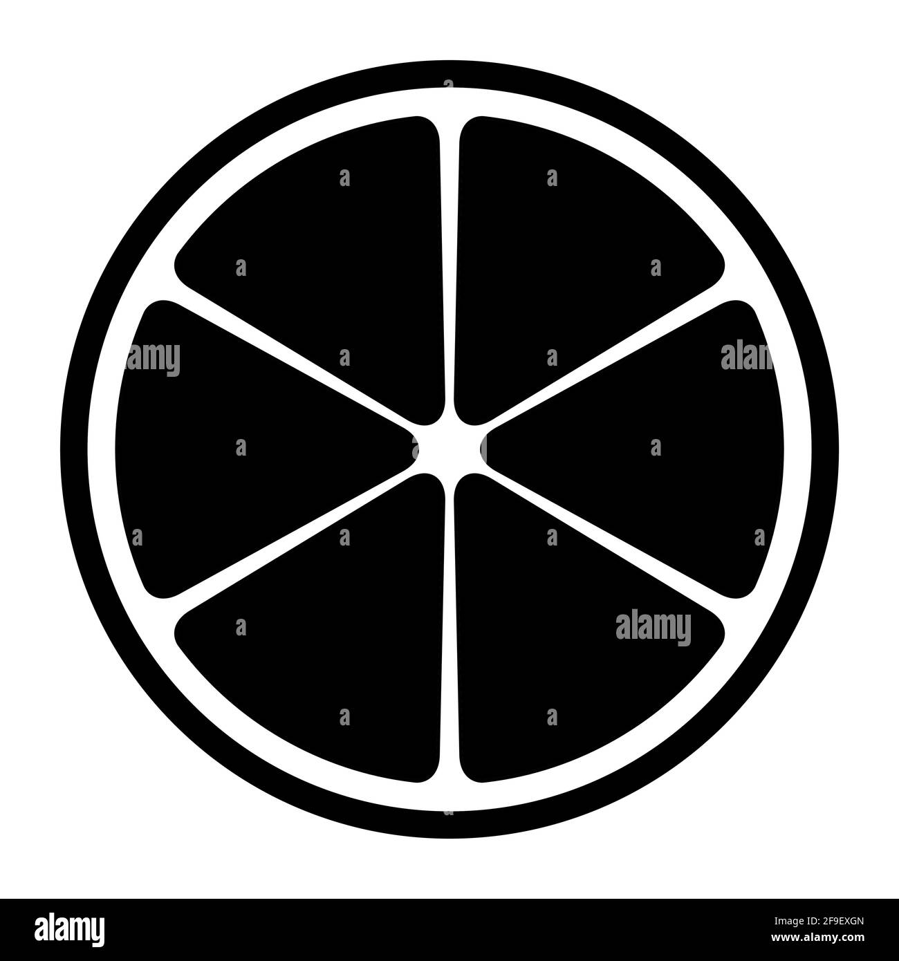 Citrus fresh icon, food fruit juice organic symbol, healty nature ...