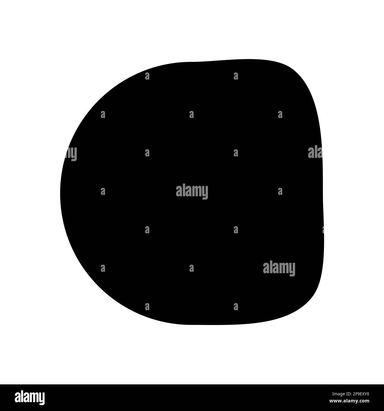 Abstract ink blotch, round liquid blot inkblot shape. Freskle pebble ...