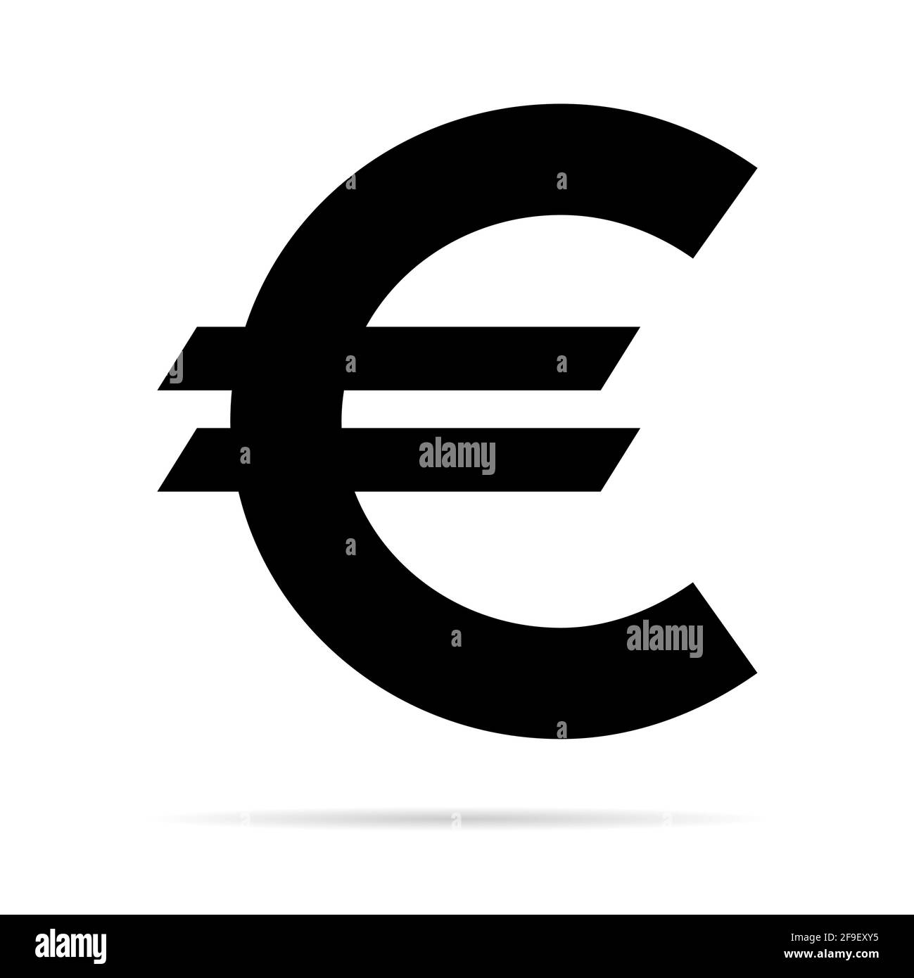 Euro money symbol, business cash icon, save currency bank sign, vector ...