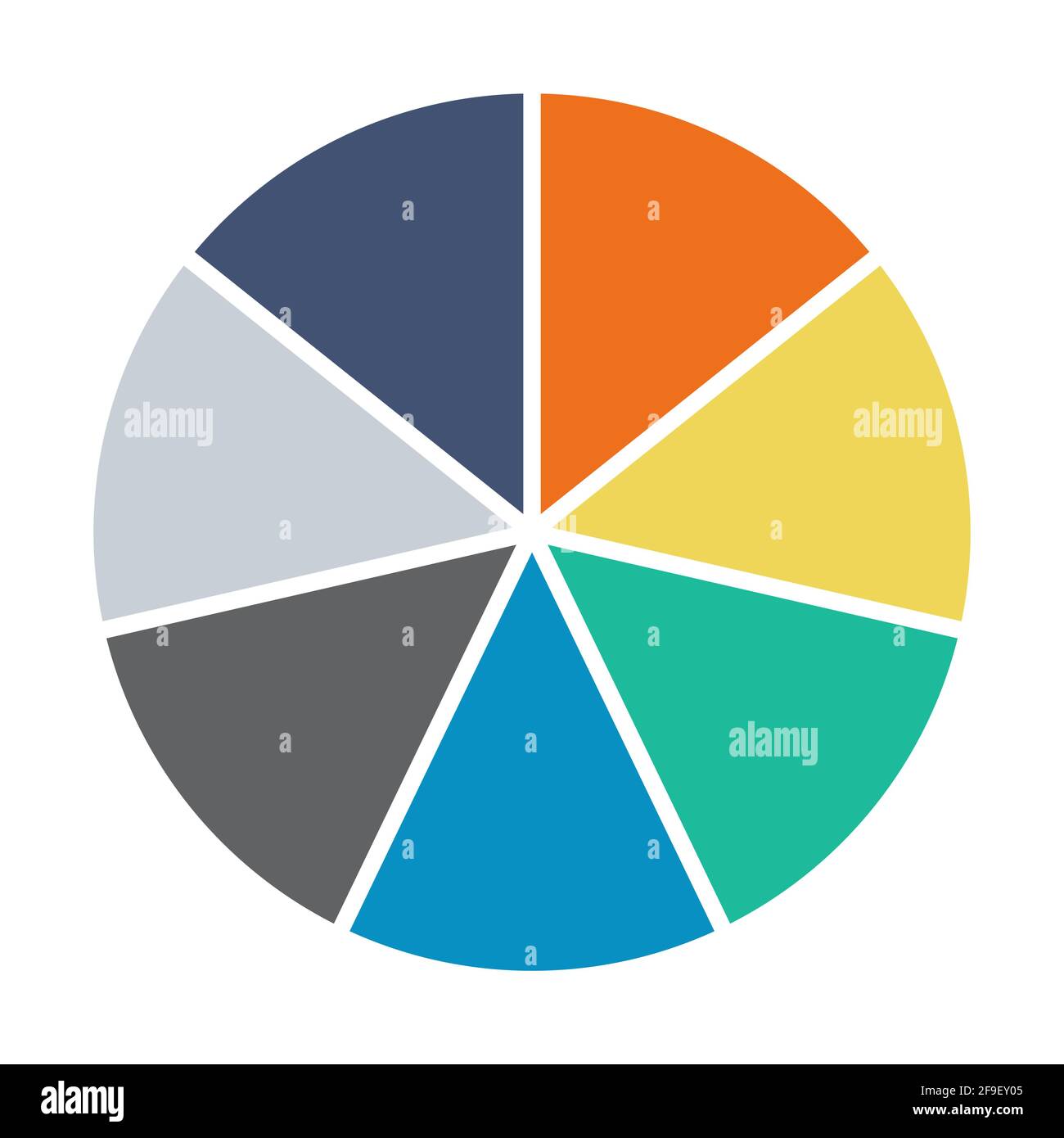 Infographic pie chart. Cycle presentation diagram 7 section. Vector ...
