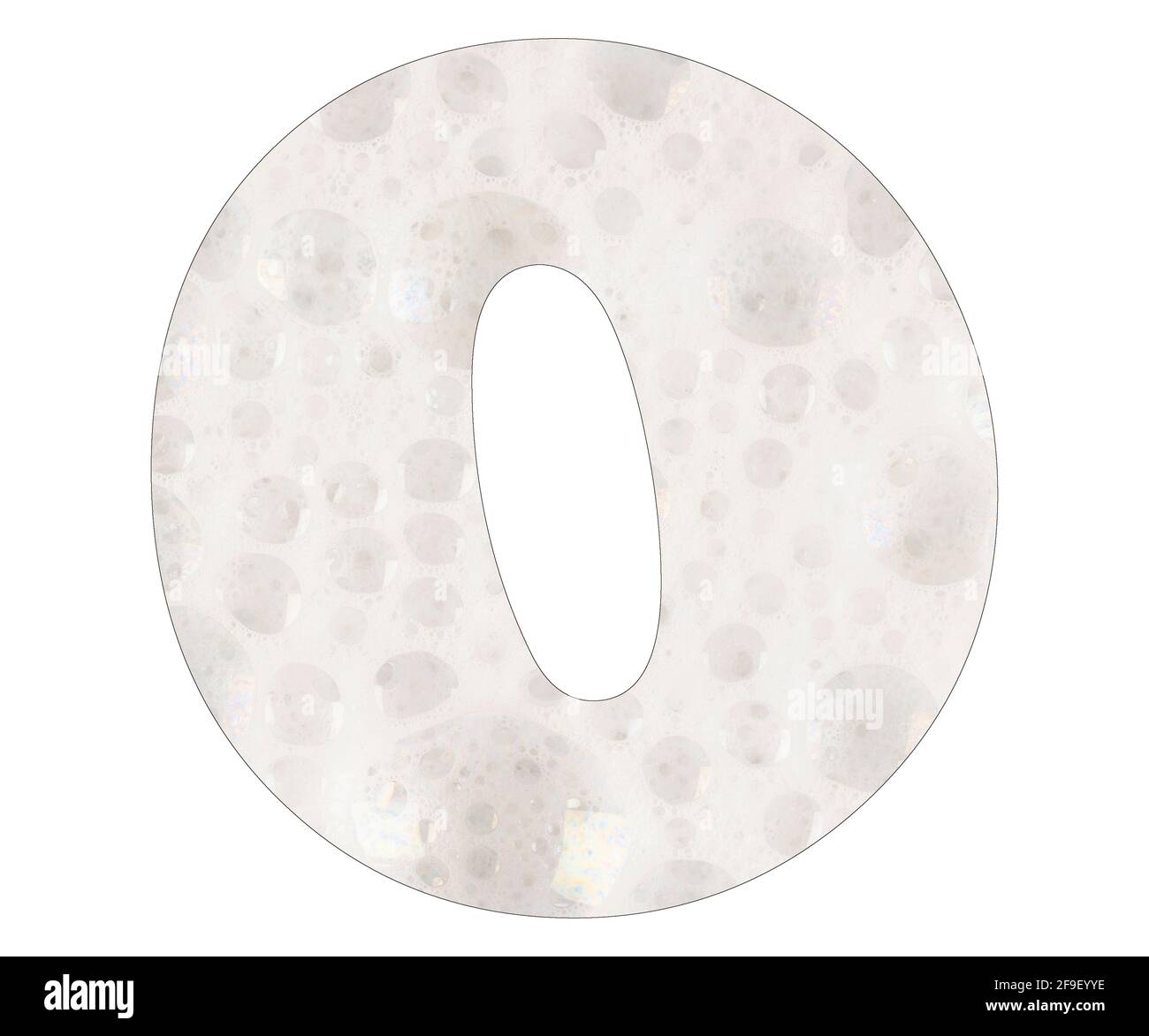 Number 0 Bubble Letter