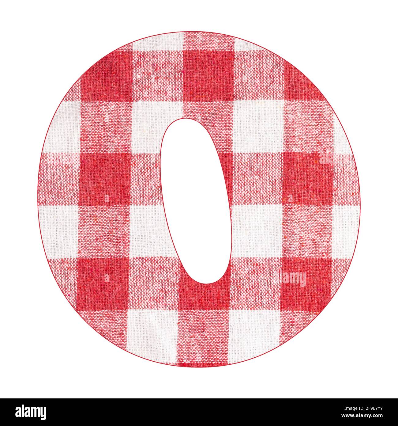 Number 0 - Red checkered napkin background Stock Photo - Alamy