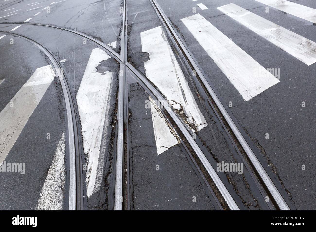 Tramway crossroad hi-res stock photography and images - Alamy