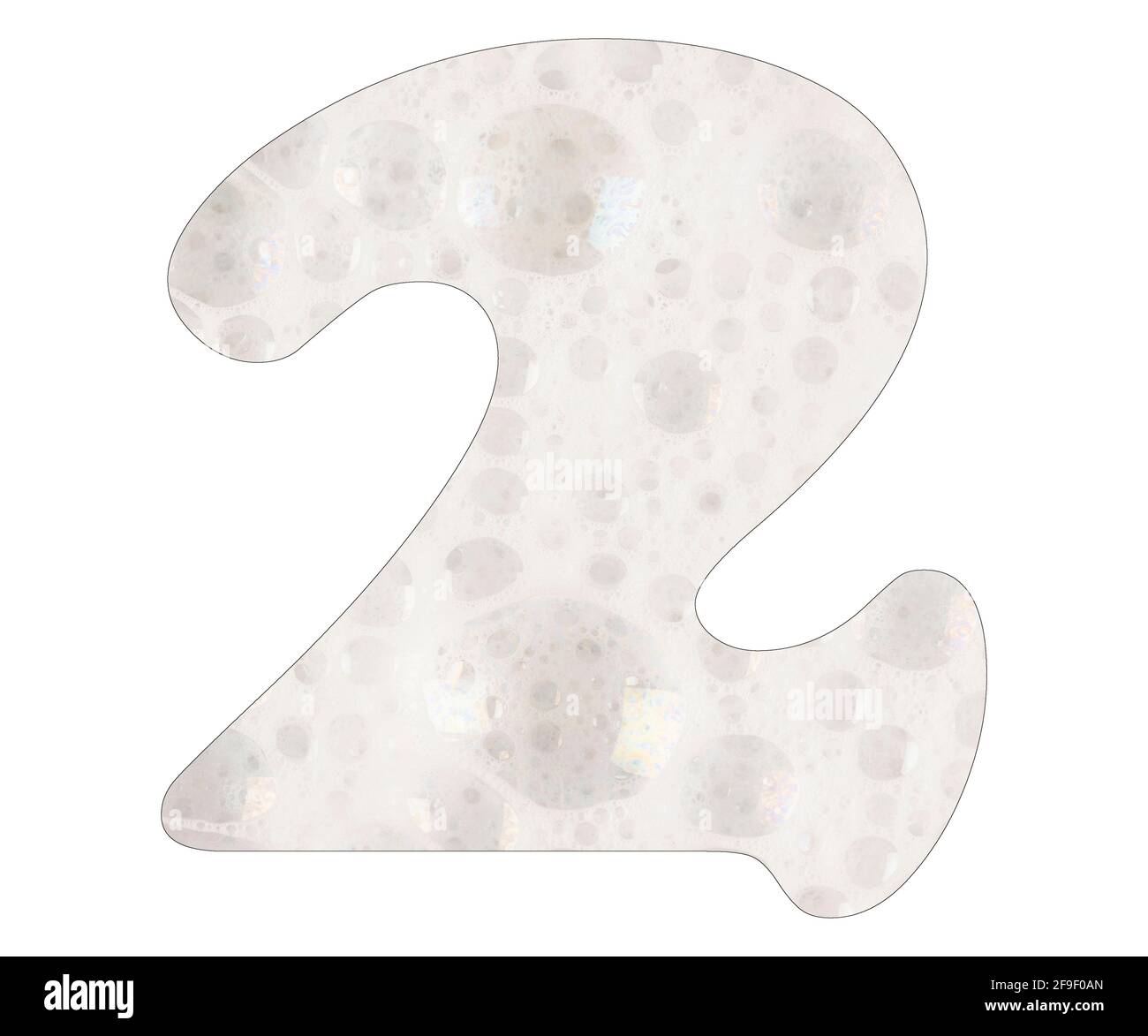 Number 2, soap foam background Stock Photo - Alamy