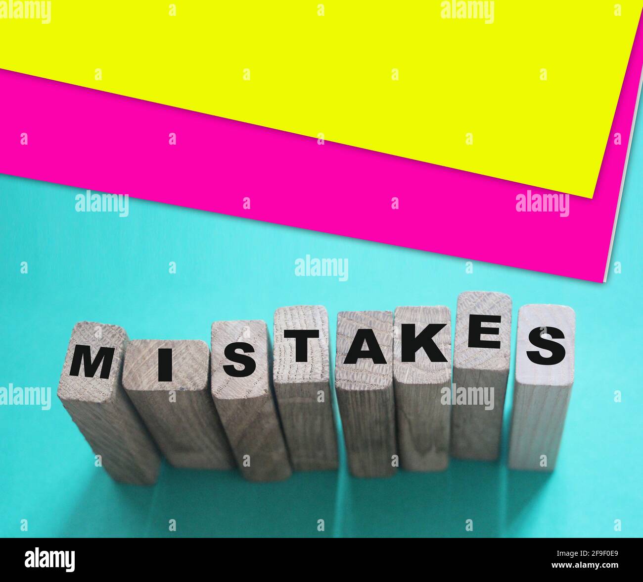 MISTAKES word made with building blocks. Business startup or medical ...