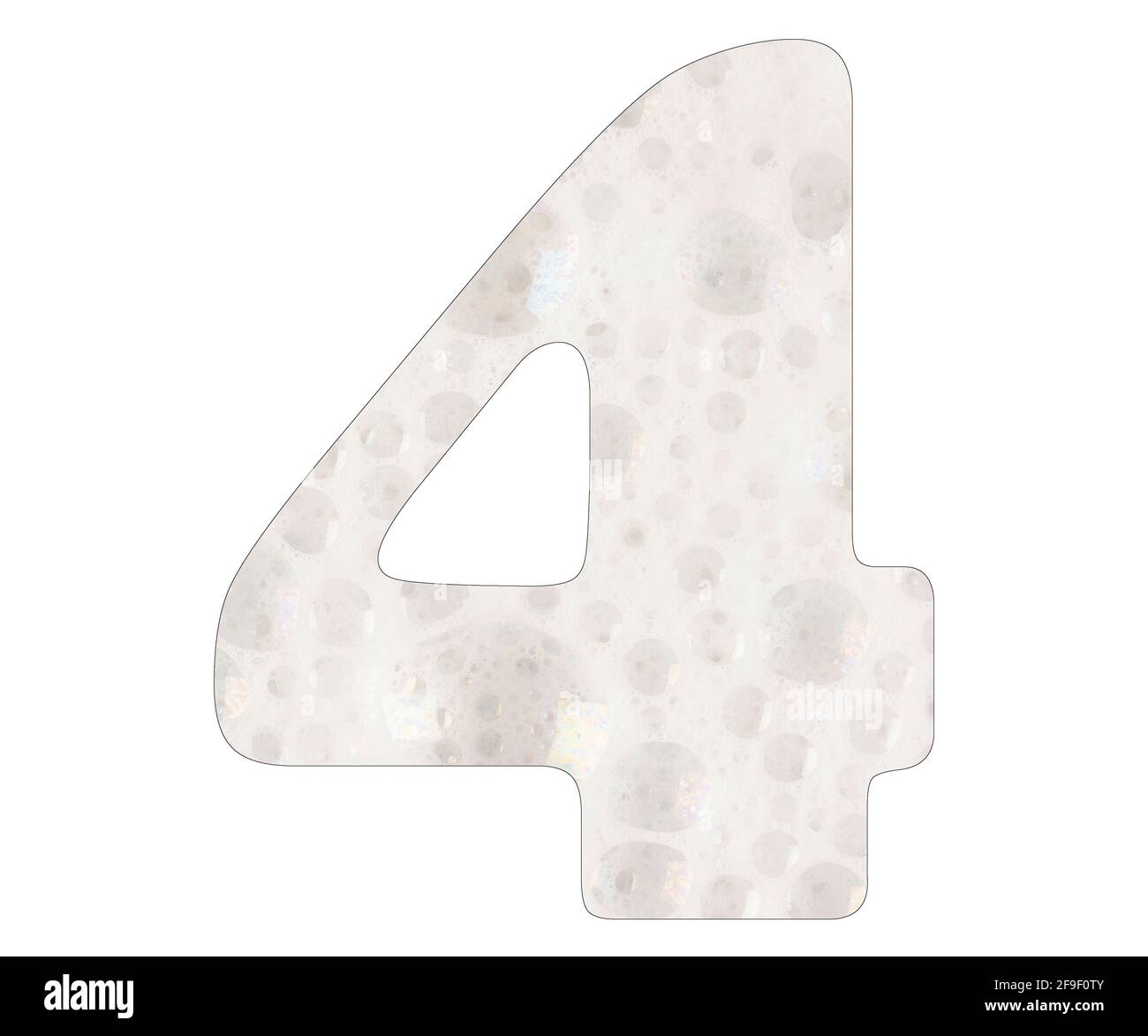 Number soap foam background Cut Out Stock Images & Pictures - Alamy