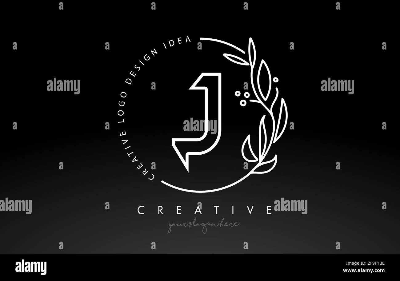 Letter j botanical logo hi-res stock photography and images - Alamy