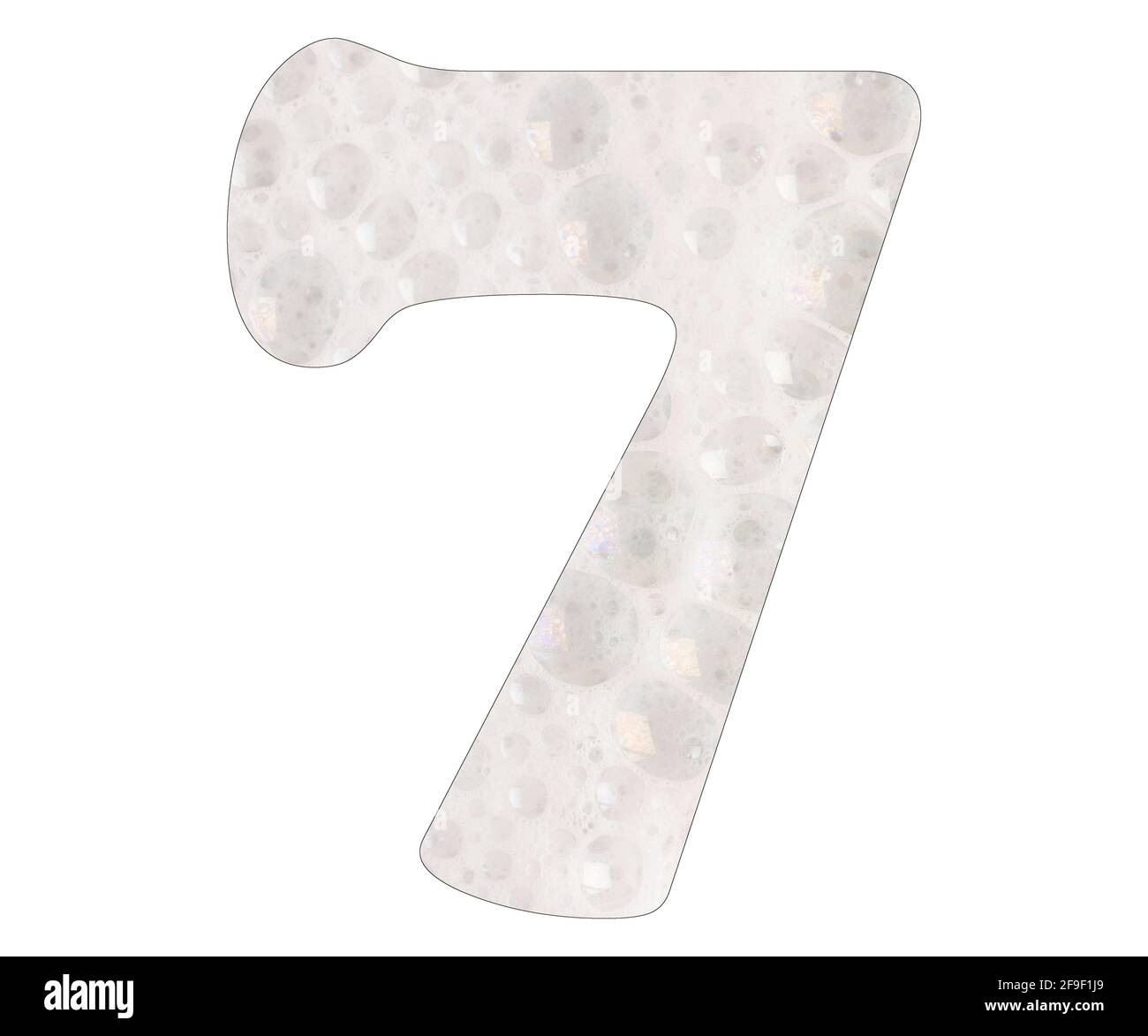 Number 7, soap foam background Stock Photo - Alamy