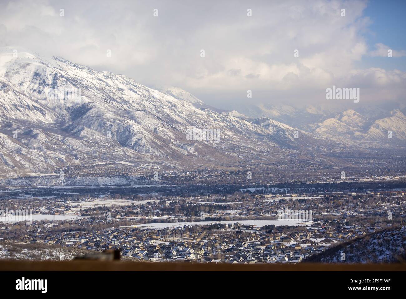 An aerial shot of Mount Timpanogos Stock Photo - Alamy