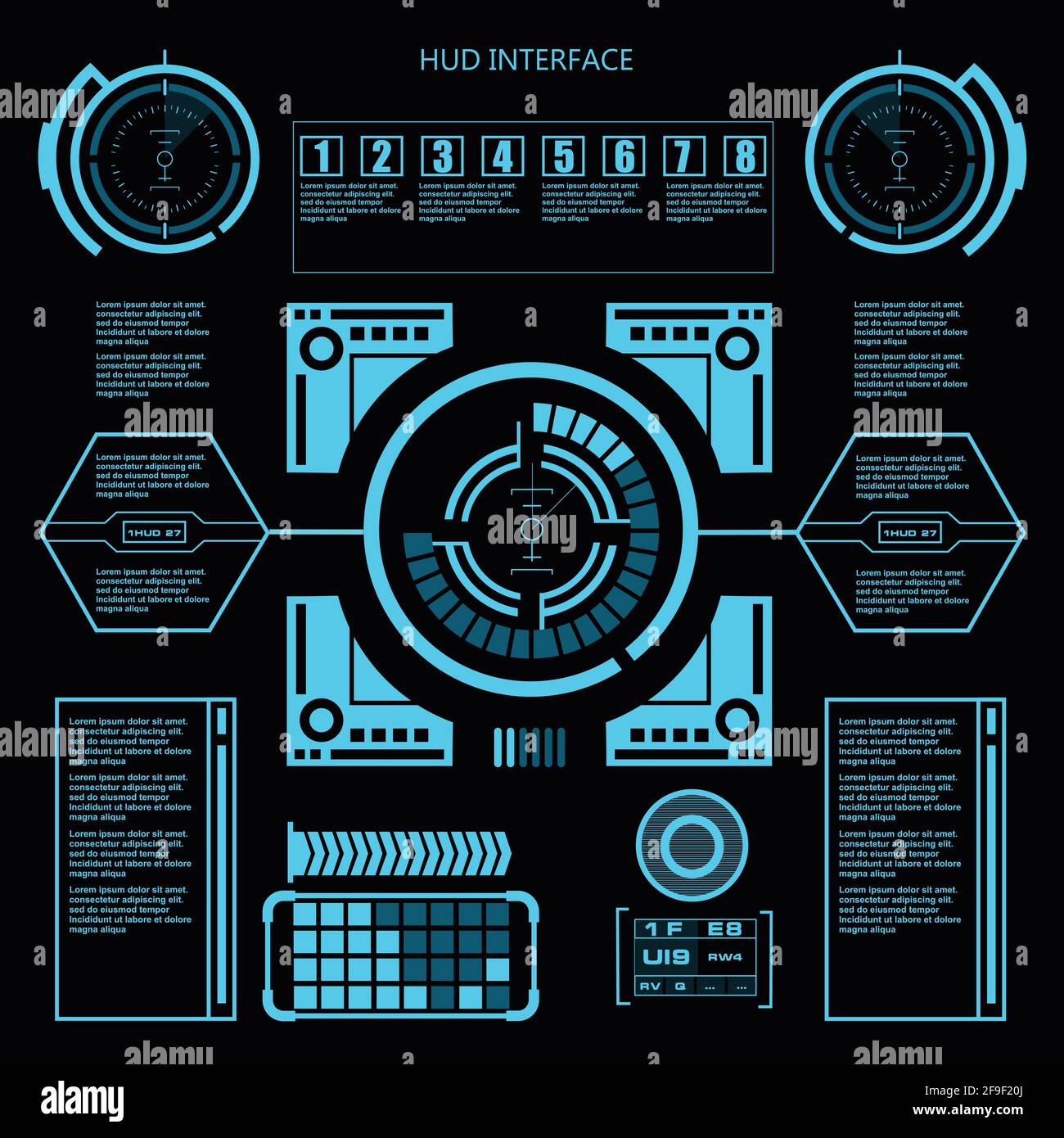 Digital user interface vector dashboard Stock Vector Images - Alamy