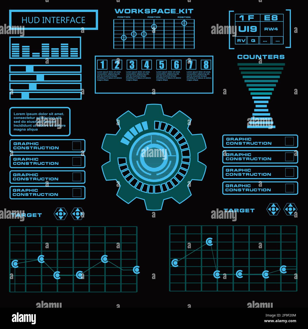 Digital user interface vector dashboard Stock Vector Images - Alamy