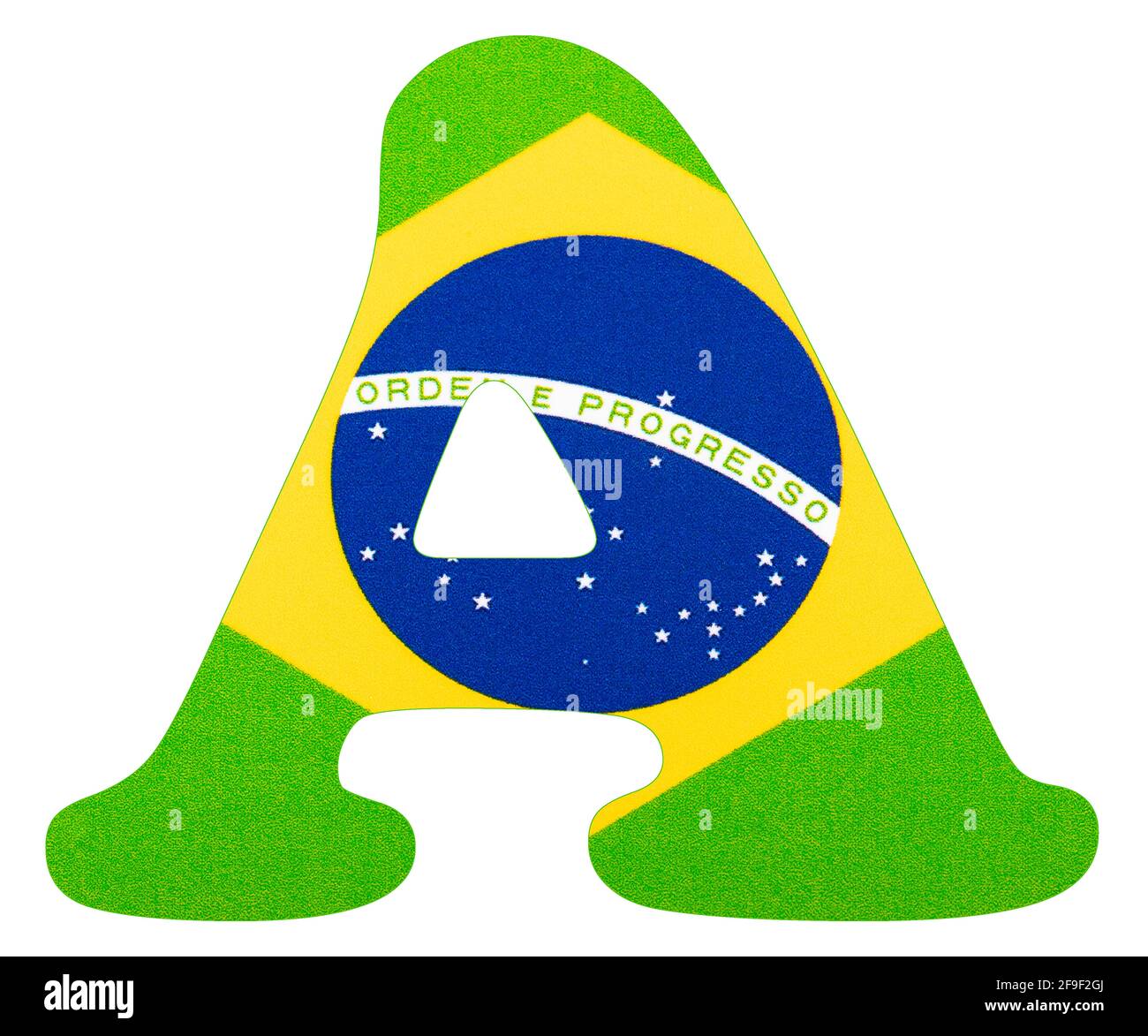 Letter A - Flag of Brazil Stock Photo - Alamy