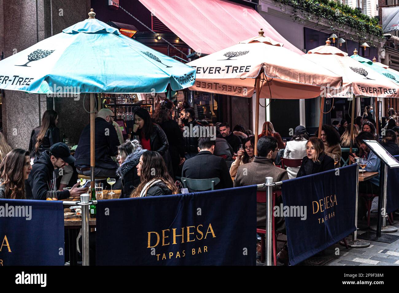 Easing lockdown on Kingly Street, Soho, London, England, UK Stock Photo ...