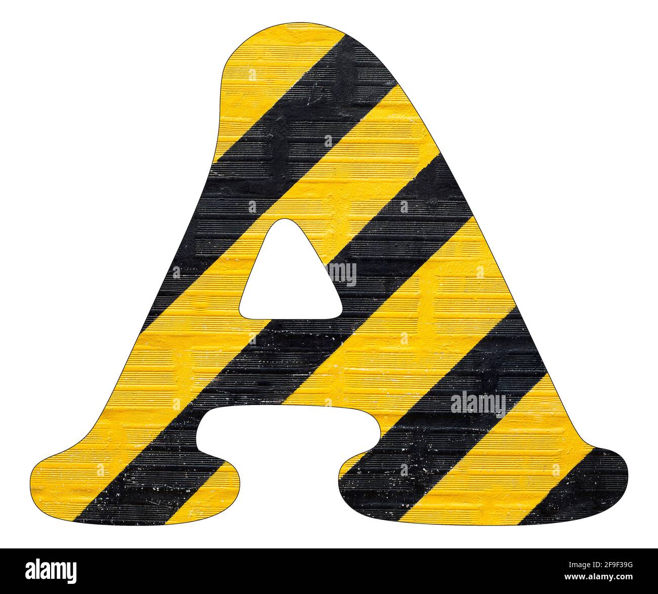Letter A - Yellow and black lines Stock Photo - Alamy