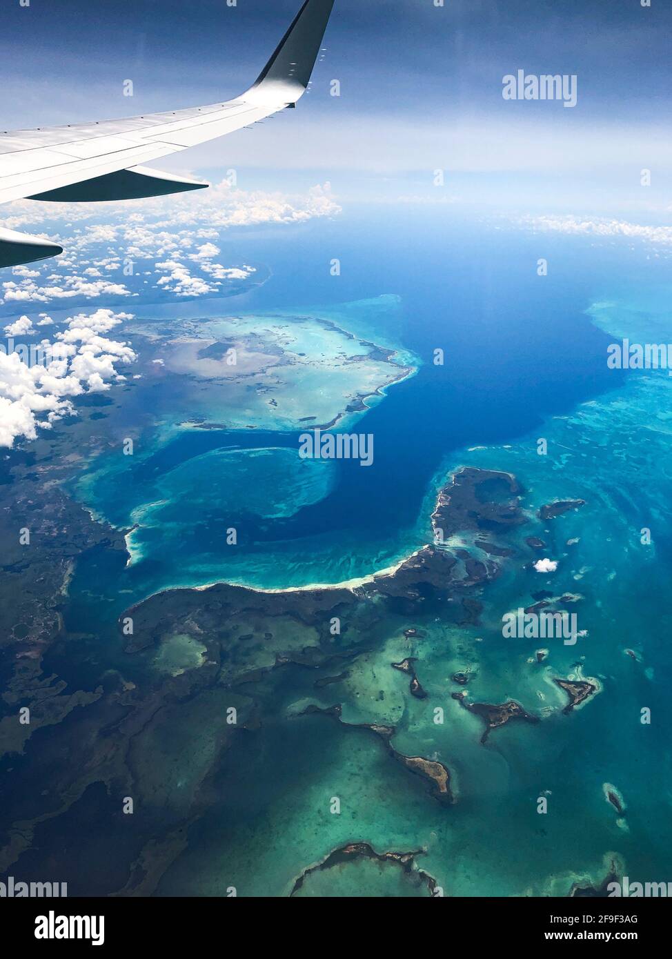 A beautiful shot of the ocean captured from the plane Stock Photo - Alamy