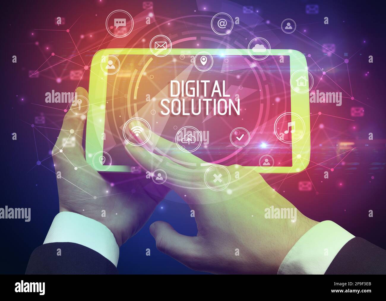 Close-up of a tablet with inscription Stock Photo - Alamy