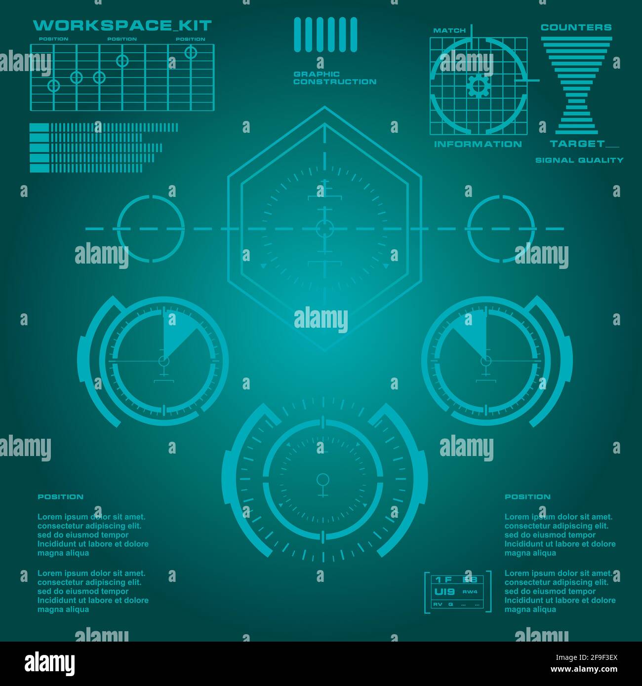 Futuristic green virtual graphic touch user interface Stock Vector ...