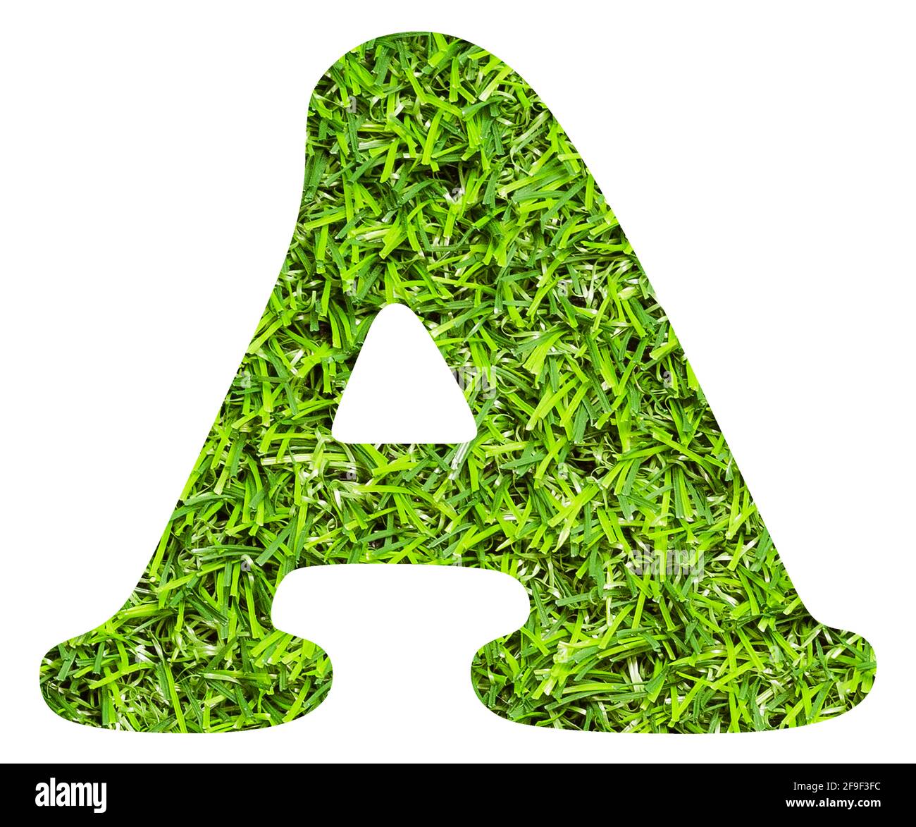 Letter A - Artificial green grass background Stock Photo - Alamy