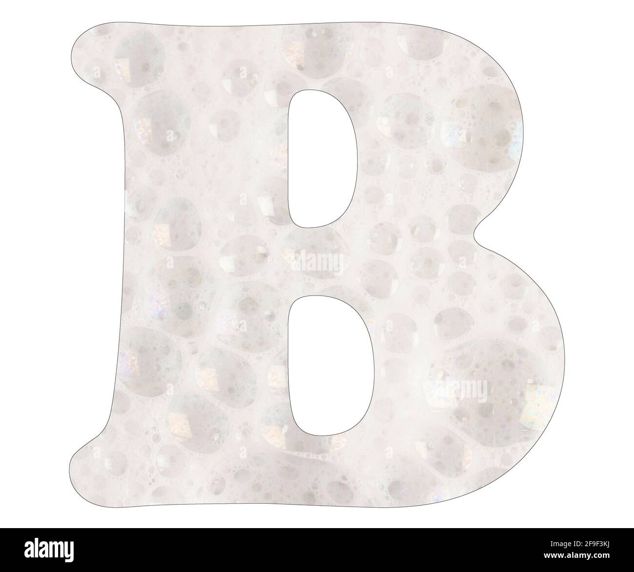 Letter B, soap foam background Stock Photo - Alamy