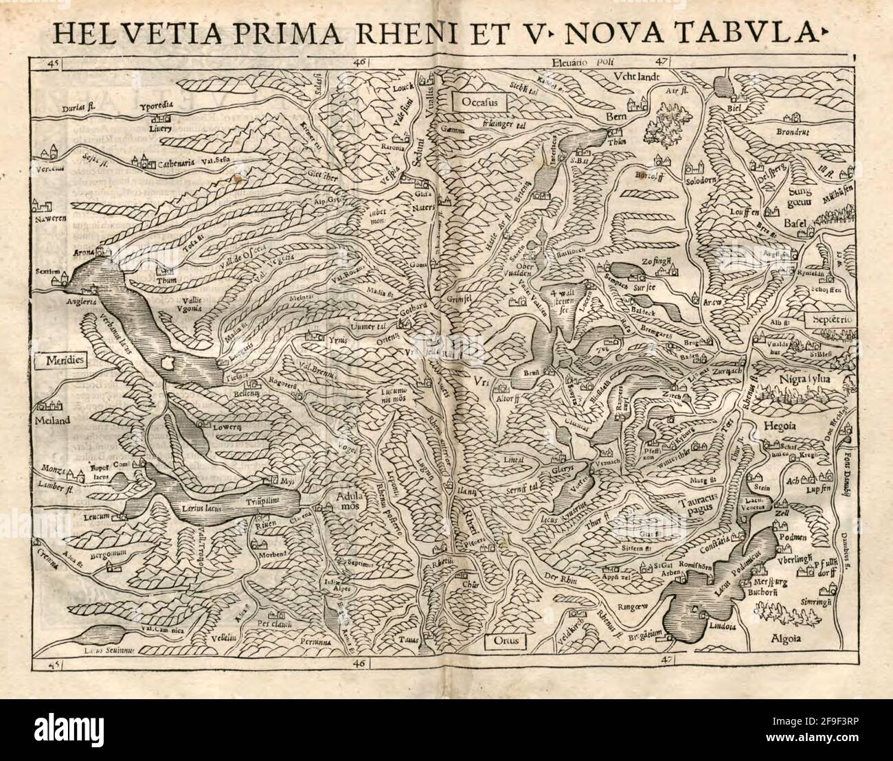 Beautiful vintage hand drawn map illustration of Helvetia from ...