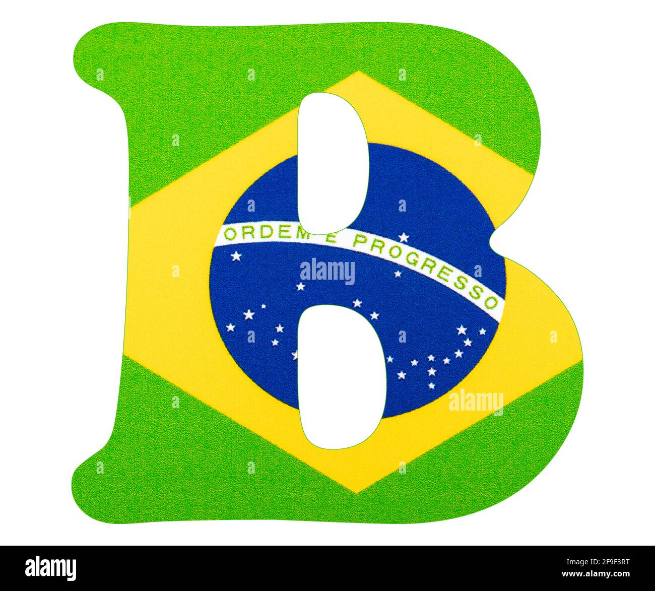 Letter B - Flag of Brazil Stock Photo - Alamy