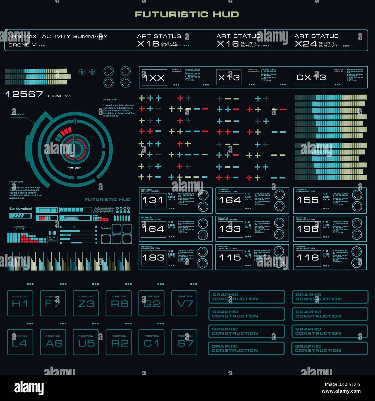 Futuristic green virtual graphic touch user interface Stock Vector ...