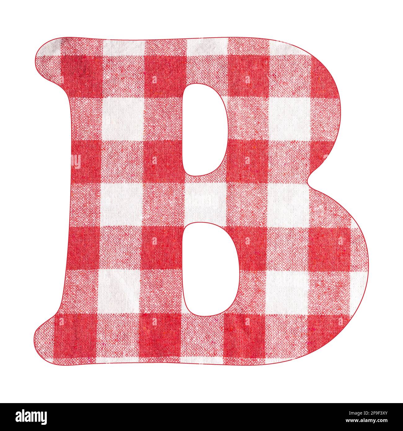 Letter B - Red checkered napkin background Stock Photo - Alamy