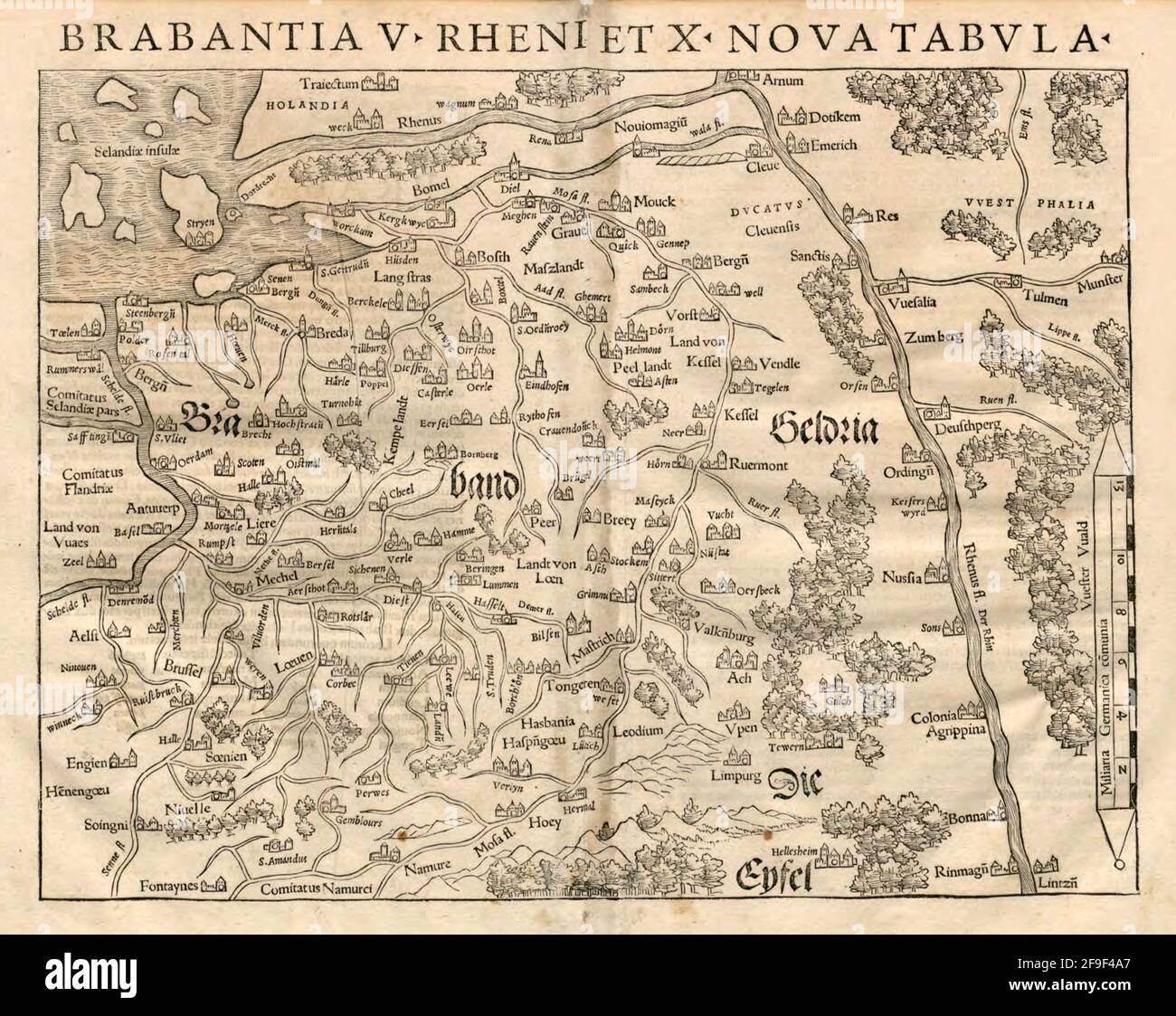 Beautiful vintage hand drawn map illustration of Brabantia from ...