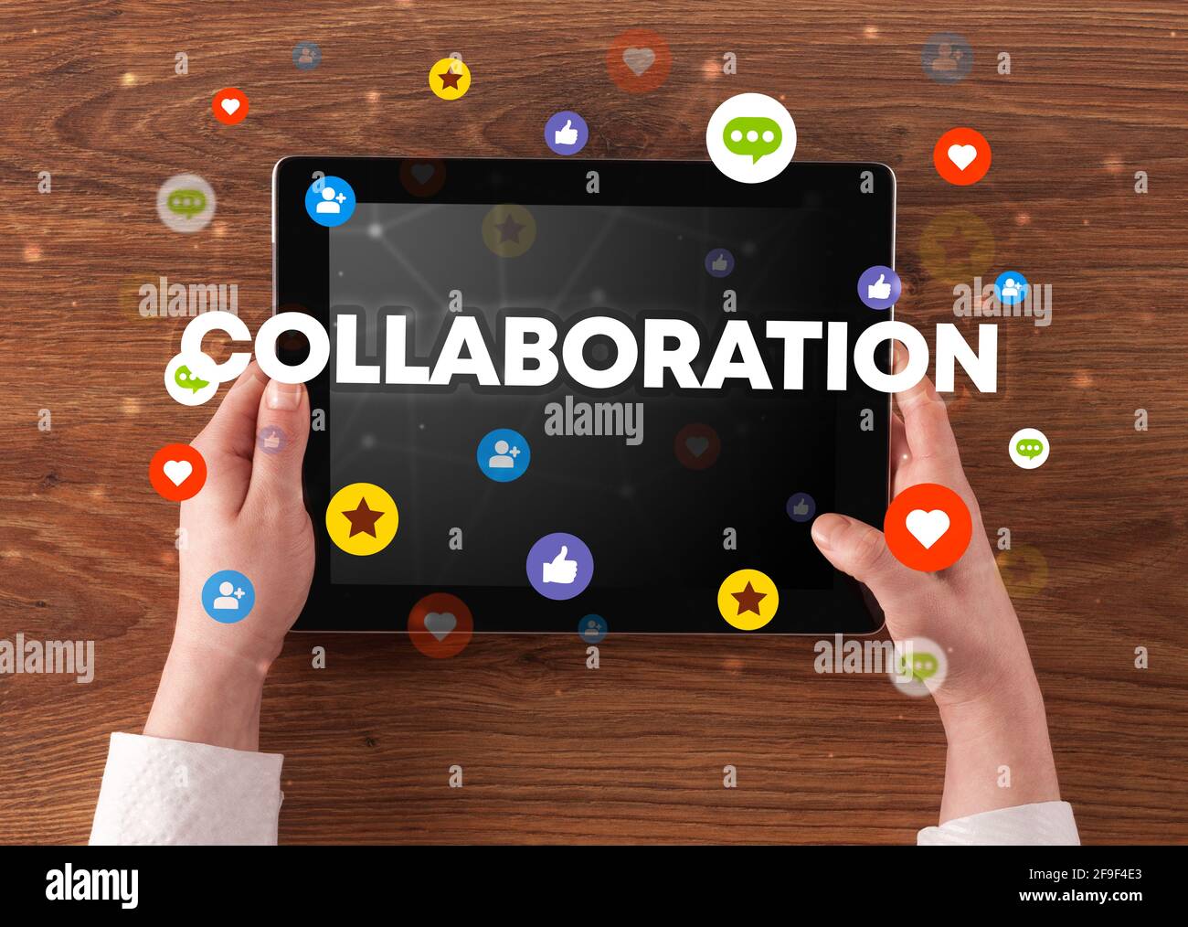 Close-up of a touchscreen, social media concept Stock Photo - Alamy