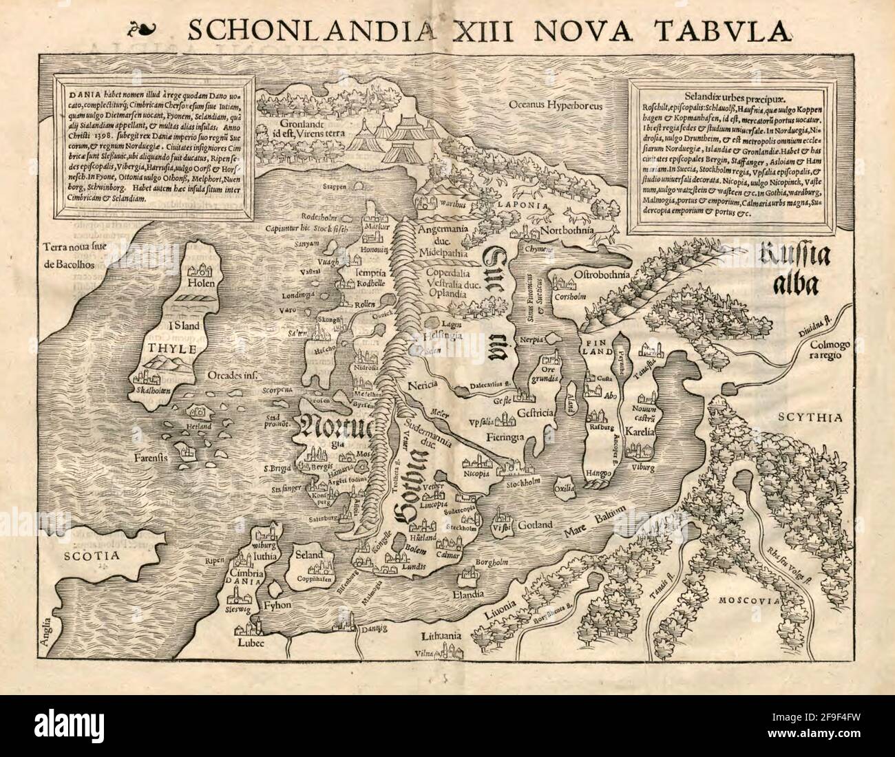 Beautiful vintage hand drawn map illustration of Scandinavia from ...