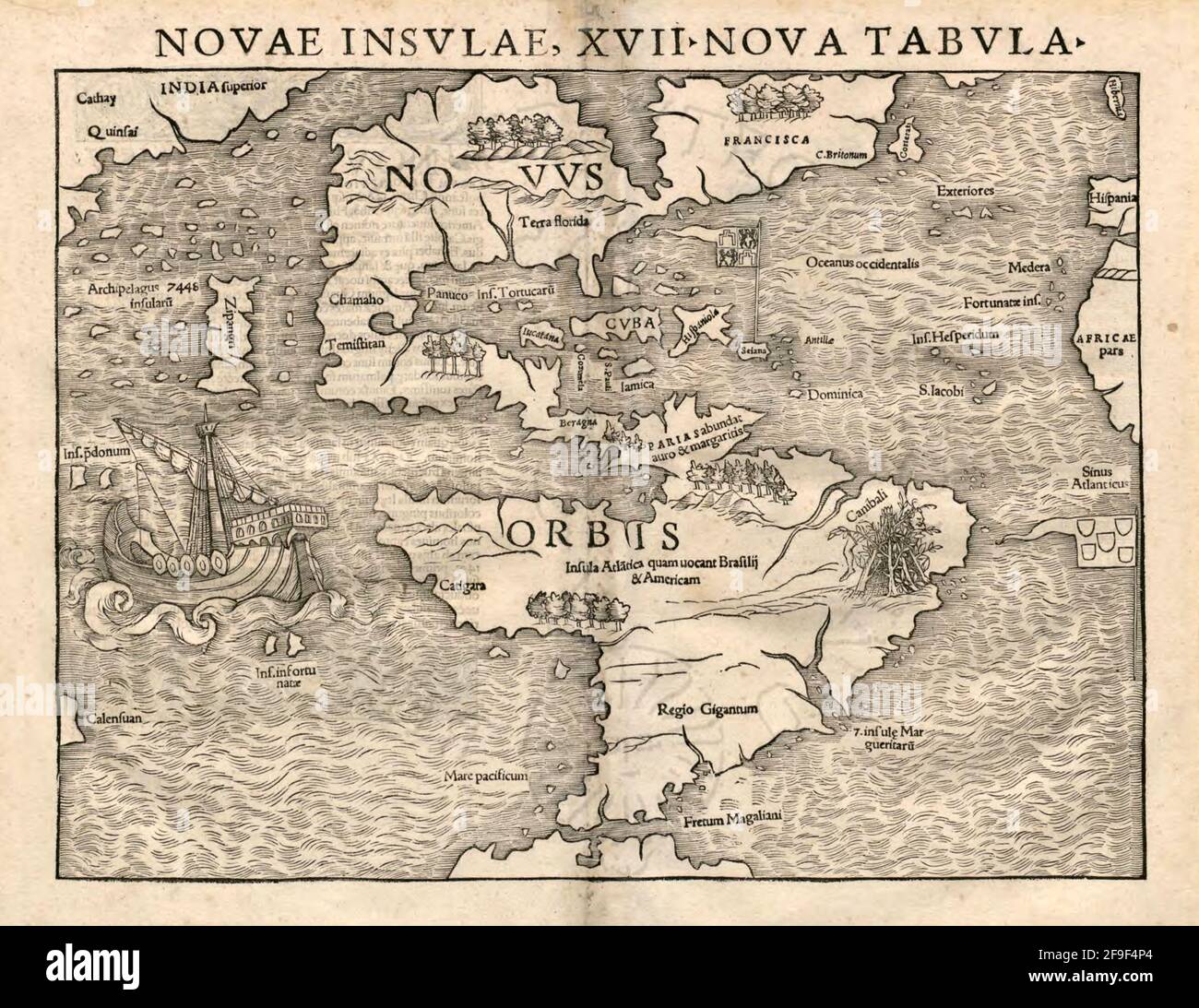 Map of americas 16th century hi-res stock photography and images - Alamy