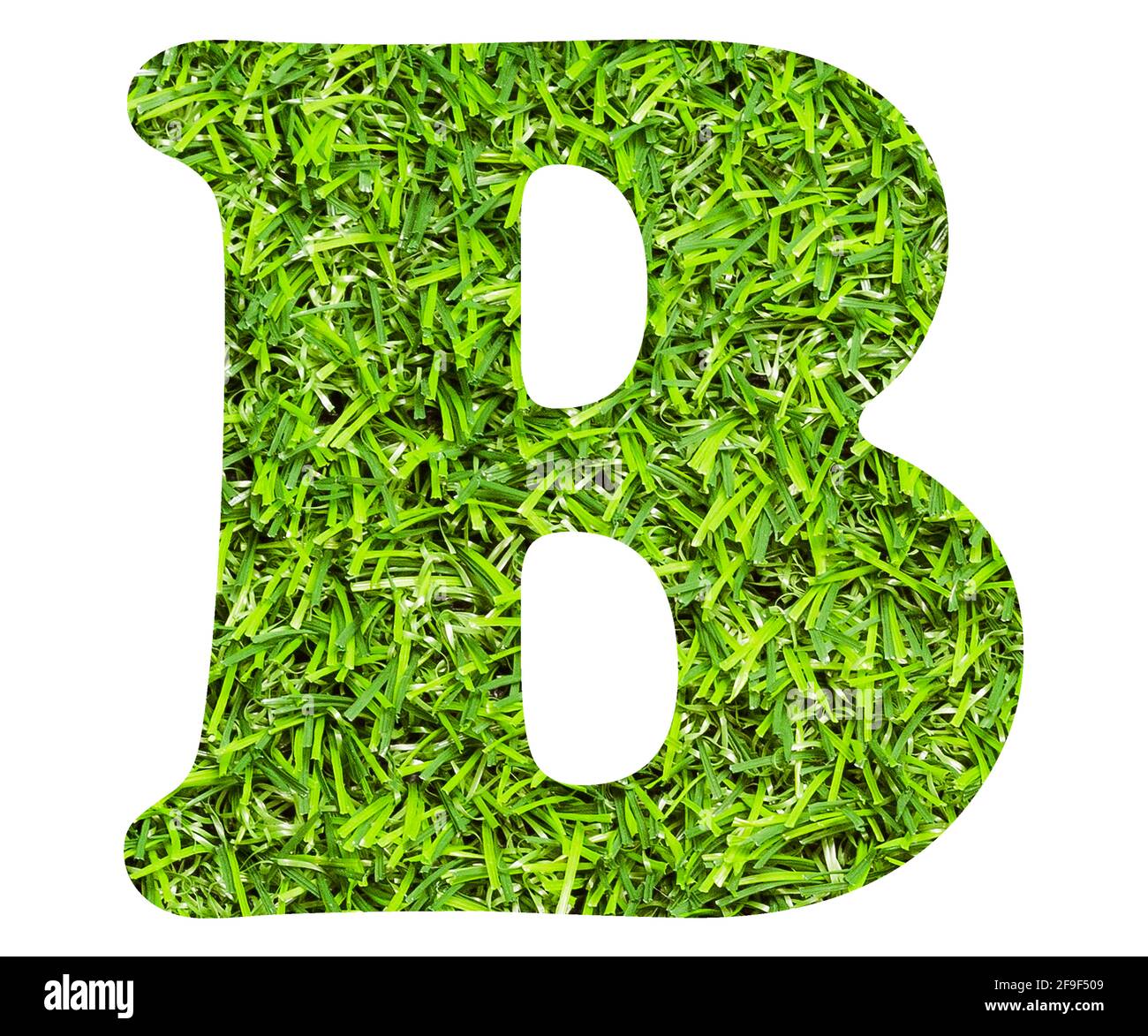 Letter B - Artificial green grass background Stock Photo - Alamy