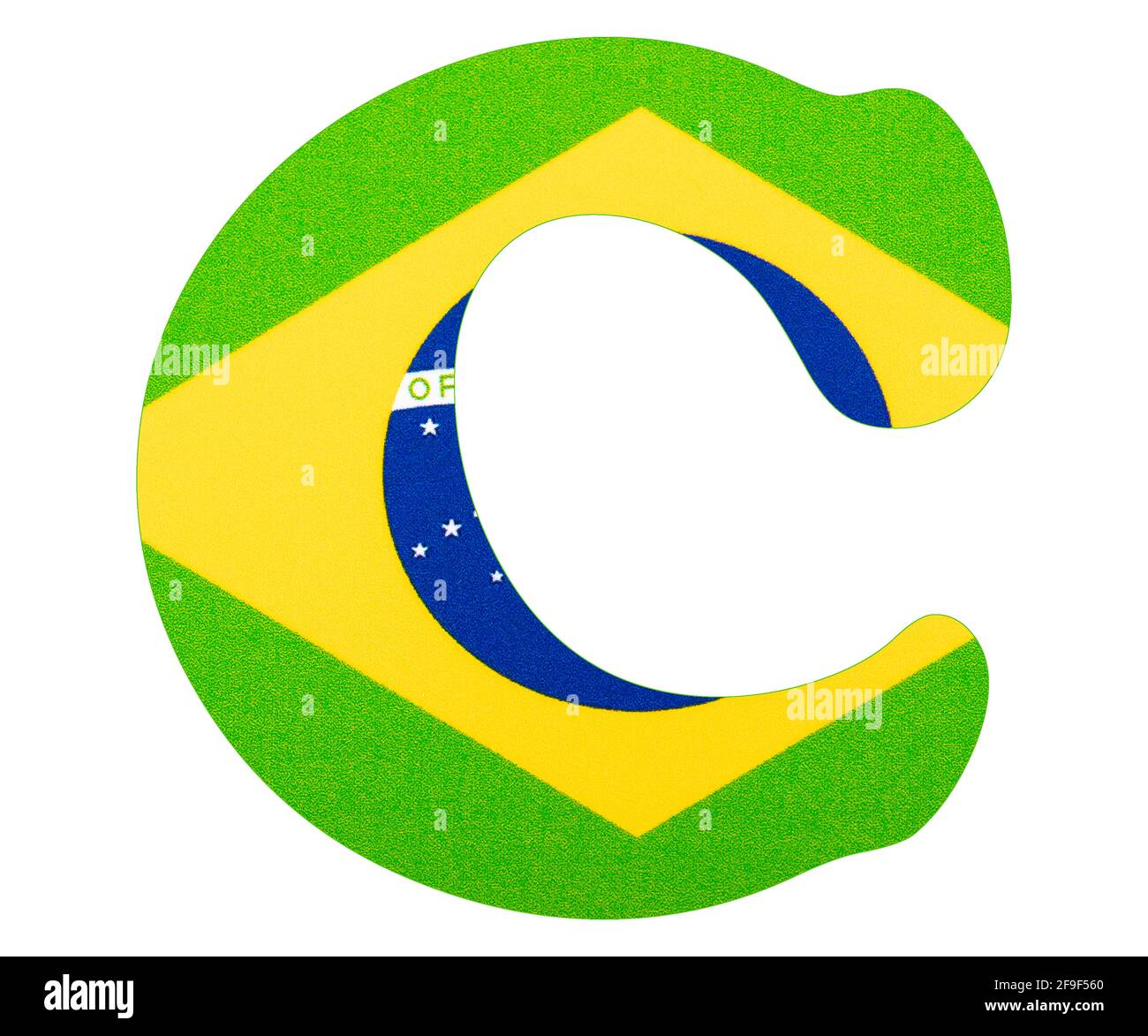 Letter C - Flag of Brazil Stock Photo - Alamy