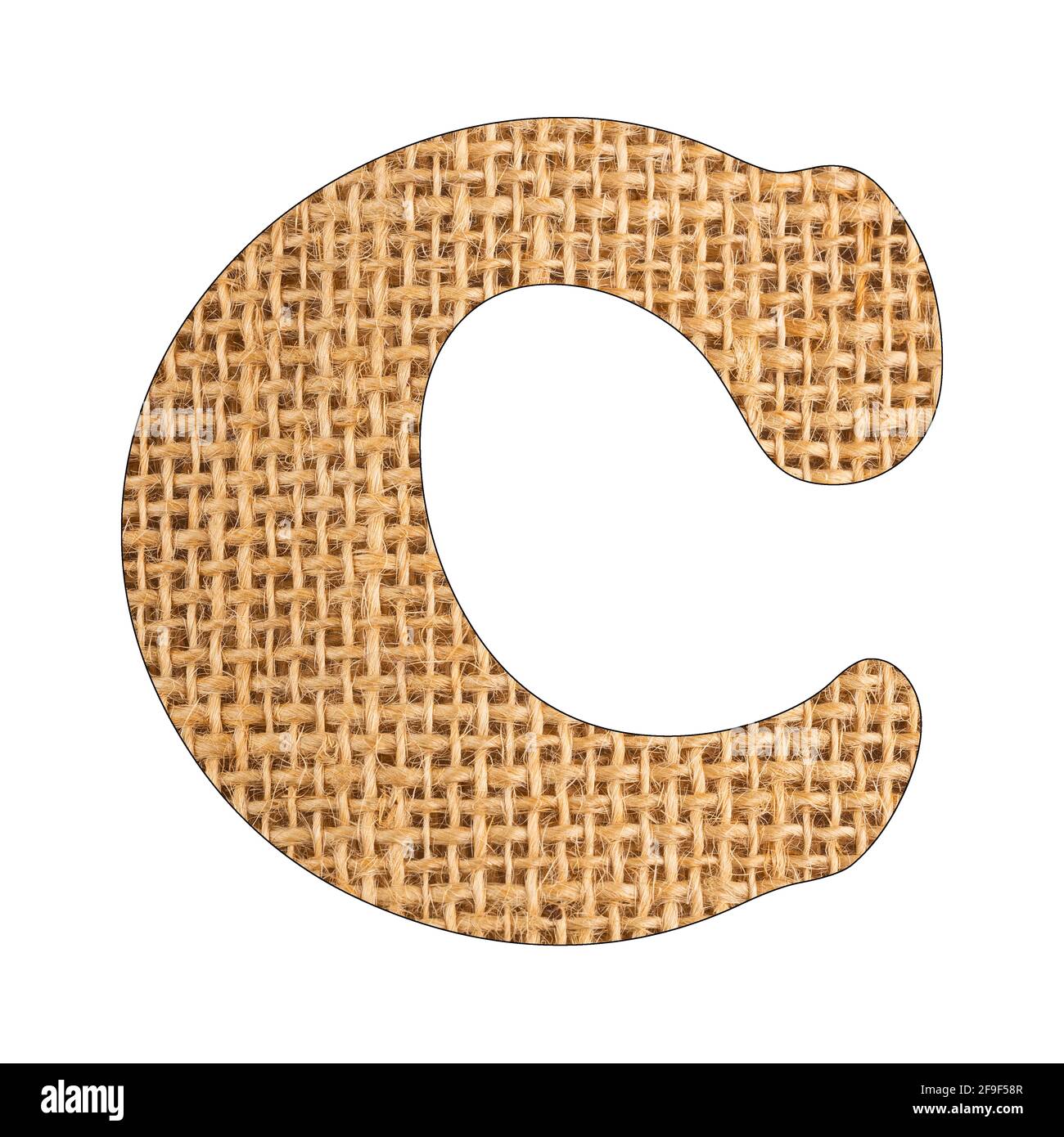C, Letter of the alphabet - Burlap Background Texture Stock Photo - Alamy