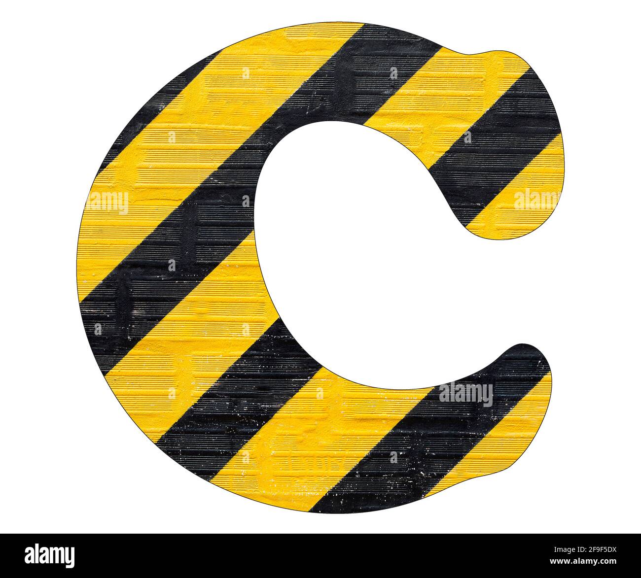 Letter C - Yellow and black lines Stock Photo - Alamy