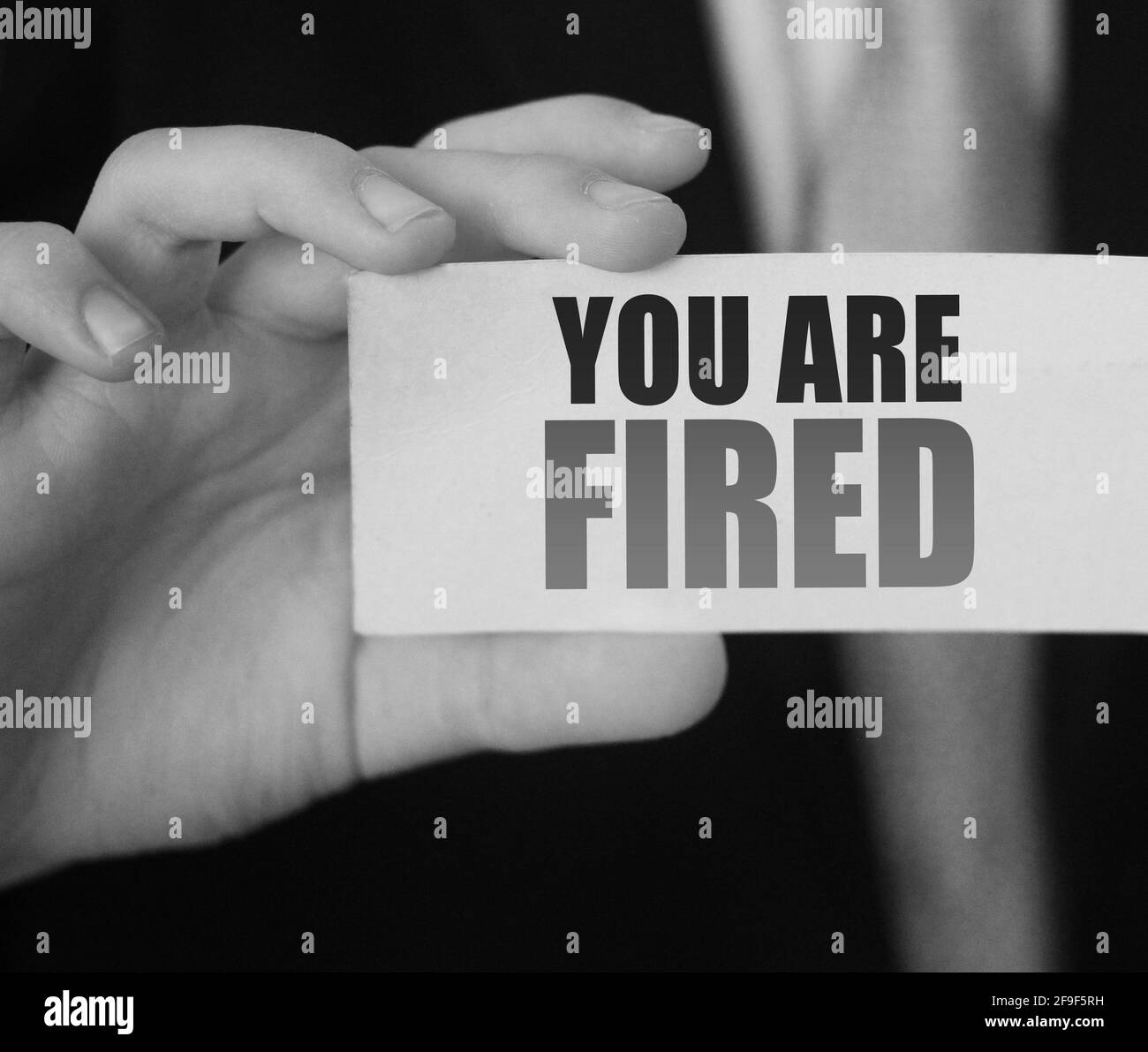 Fired text Black and White Stock Photos & Images - Alamy
