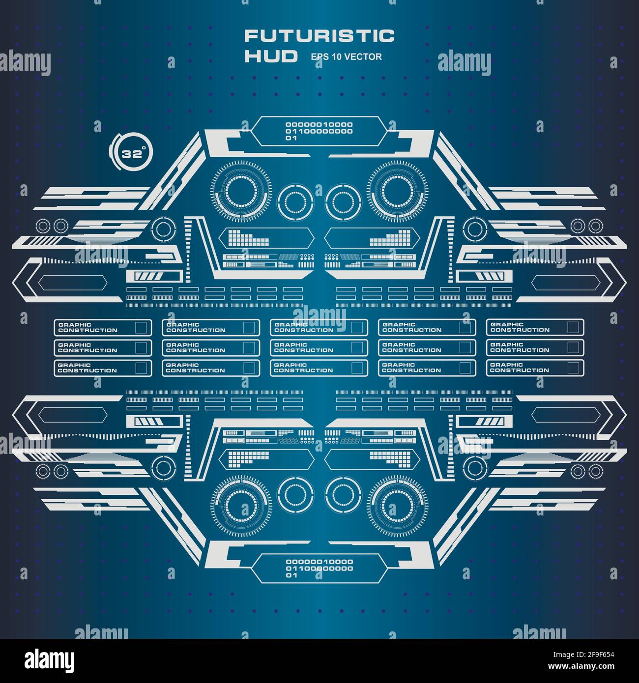 Digital hud interface blue Stock Vector Images - Alamy