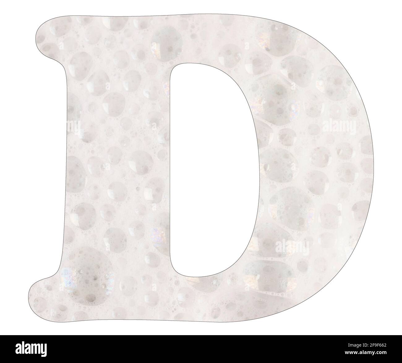 Letter D, soap foam background Stock Photo - Alamy