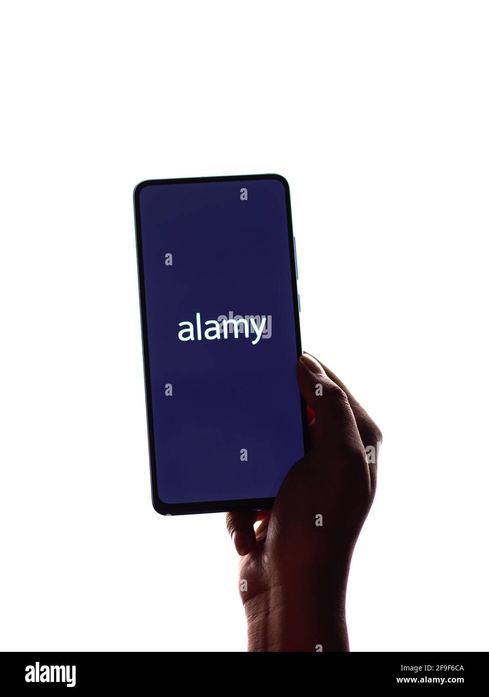 Assam, india - April 19, 2021 : Alamy logo on phone screen stock image ...