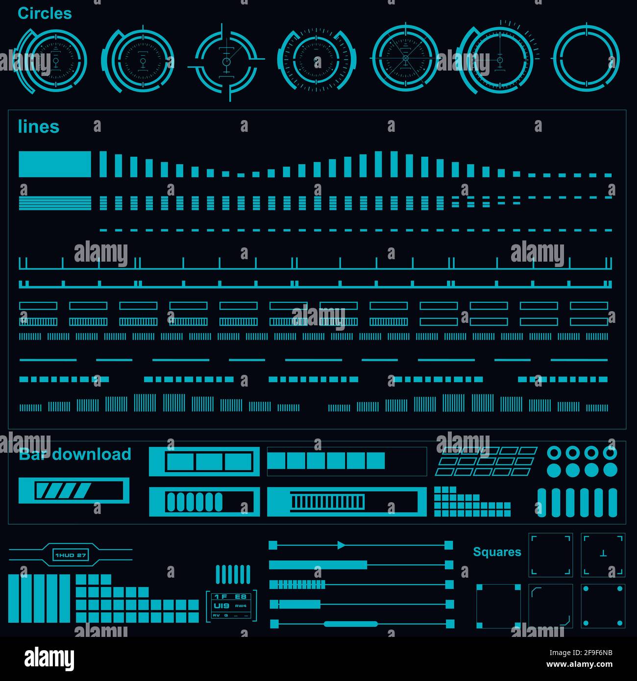Futuristic green virtual graphic touch user interface Stock Vector ...