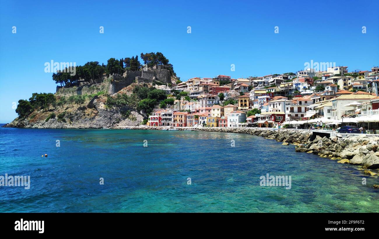 parga greece, famous tourist destination in epirus, preveza Stock Photo ...