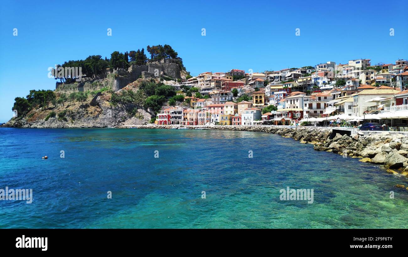 parga greece, famous tourist destination in epirus, preveza Stock Photo ...
